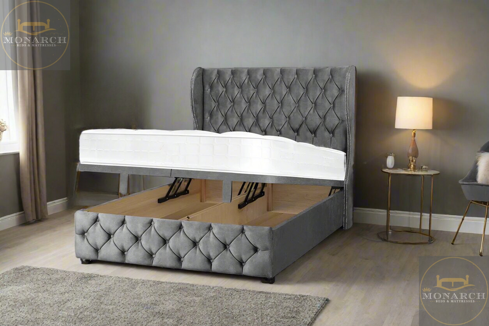 Wingback Majestic Ottoman Divan Gas Lift – Monarch Beds and Mattresses
